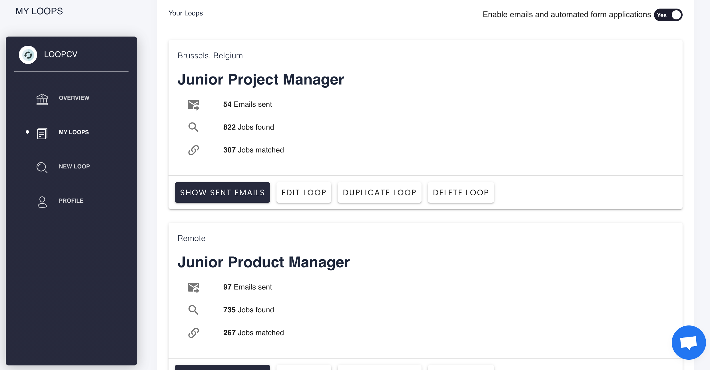 LoopCV - The first job search automation platform